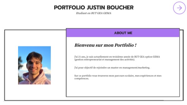 PORTFOLIO - JUSTIN BOUCHER | Genially