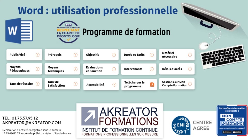Word : utilisation professionnelle | Genially