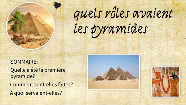 Oral Blanc sur l'Egypte | Genially