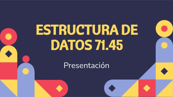 PRESENTACIÓN ESTRUCTURA DE DATOS