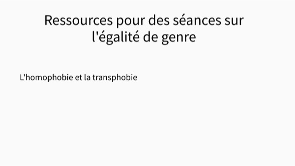 ressources égalité de genre | Genially