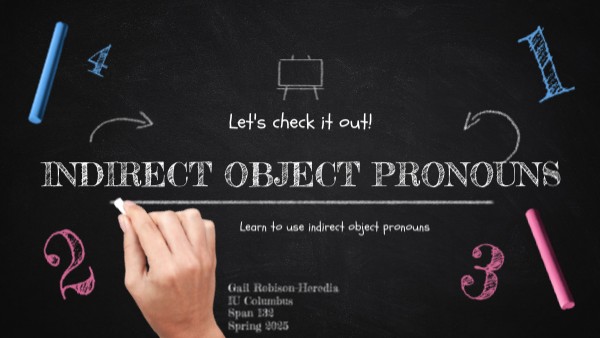 Indirect Object Pronouns | Genially