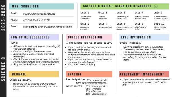 Welcome to Science 8! | Genially