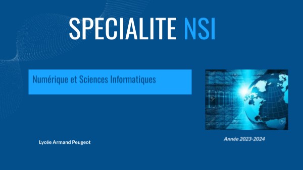Présentation NSI | Genially