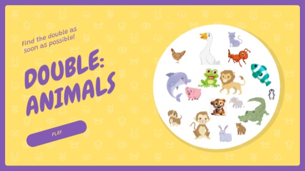 DOUBLE ANIMALS GAME