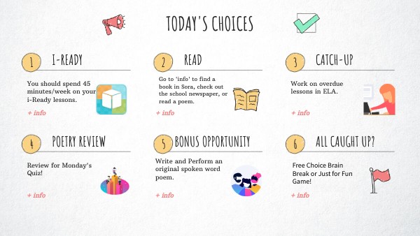 Choice Board | Genially