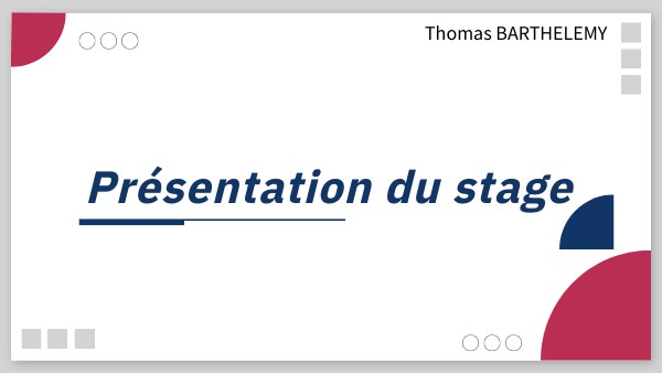 Présentation Stage 3ème