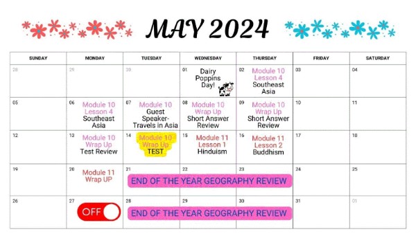 Calendar with Recordings | Genially