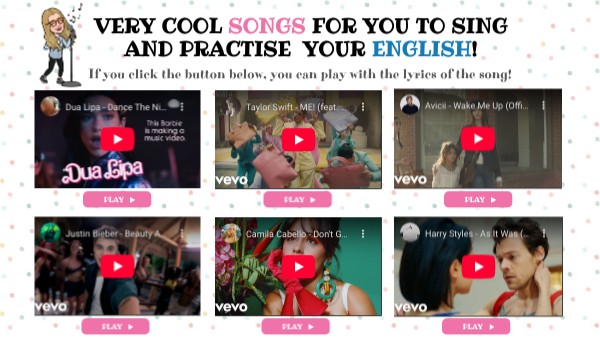 Songs in English | Genially