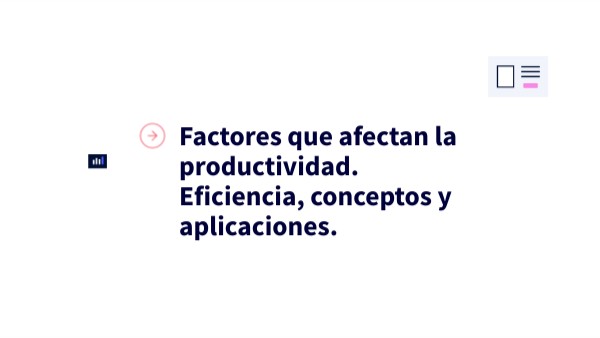 OTI Factores que afectan la productividad | Genially