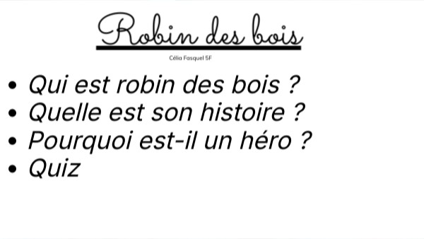 Robin des bois | Genially