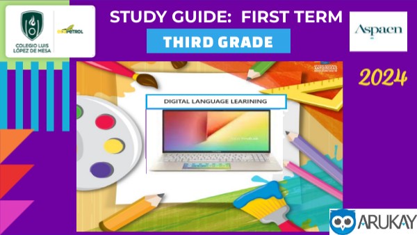 STUDY GUIDE DIGITAL LANGUAGE LEARNING THIRD GRADE FIRST TERM 2024 | Genially
