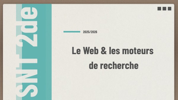 SNT : les moteurs de recherche (A.P.) | Genially