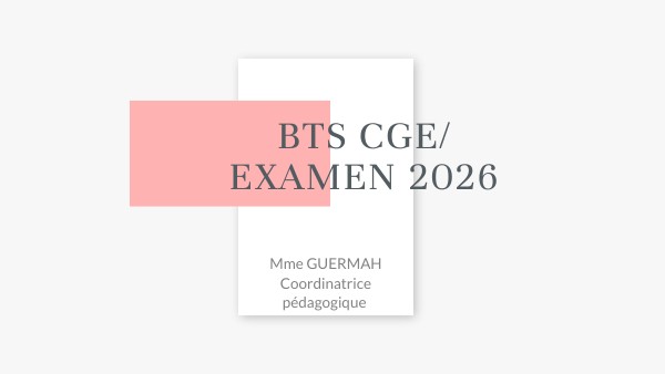 BTS CGE 2025 | Genially