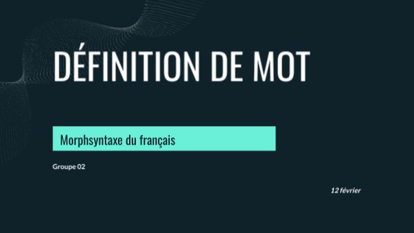 2024A Définition de mot | Genially