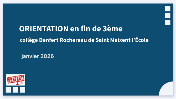 Coorientation 3eme - fev 2024 | Genially