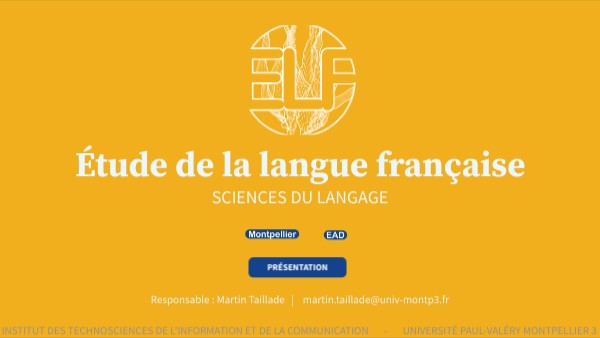 Licence ELF | Genially