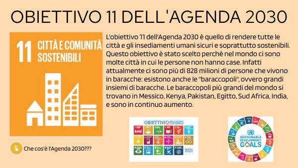 OBIETTIVO 11 AGENDA 2030