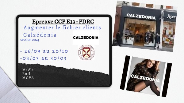 Epreuves CCF E33 : FDRC action de fidélisation
