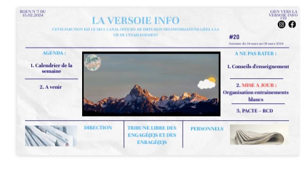 LA VERSOIE INFO 20 | Genially