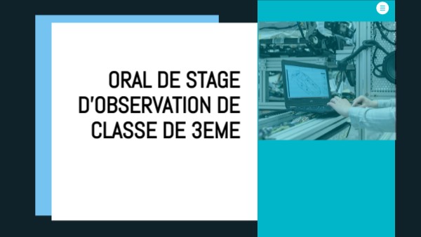 Oral de stage | Genially