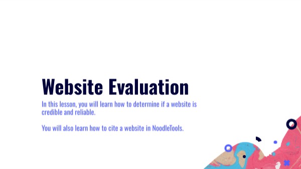 Boulan Website Evaluation lesson | Genially