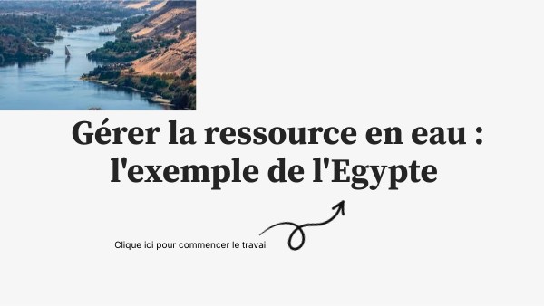 Gérer la ressource en eau | Genially