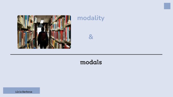 Copy - modality -modals