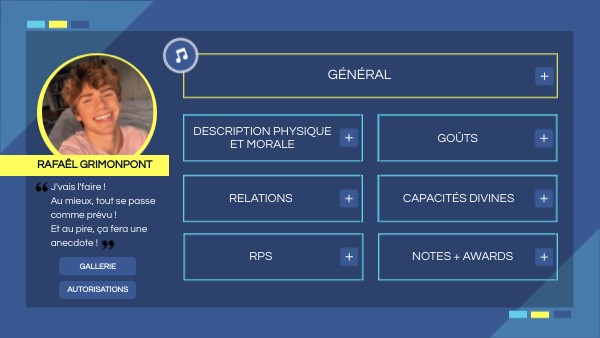 Présentation de mon personnage ! | Genially