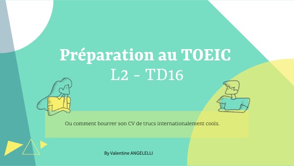 TOEIC Séance de présentation | Genially