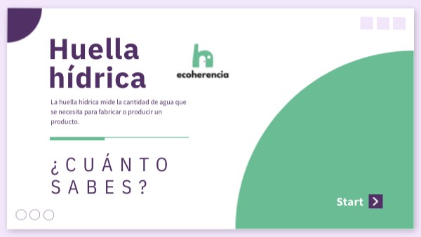 Huella hídrica_Ecoherencia | Genially