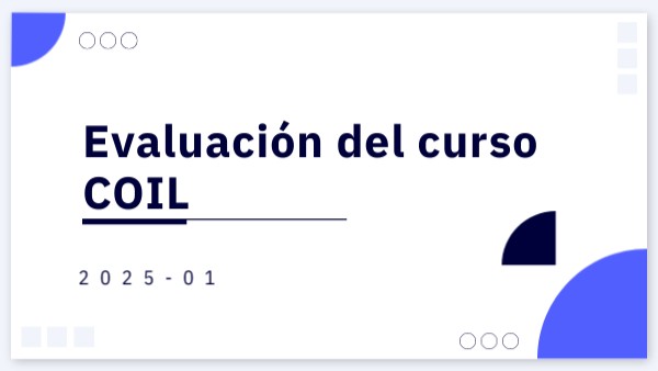 Evaluación curso COIL | Genially