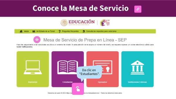 Conoce la Mesa de Servicio PL SEP | Genially