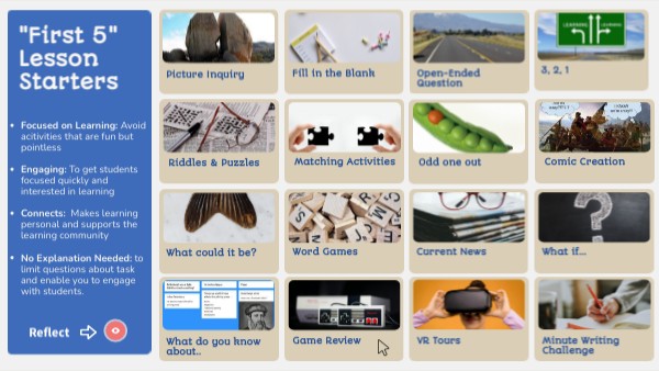 Lesson Starters | Genially