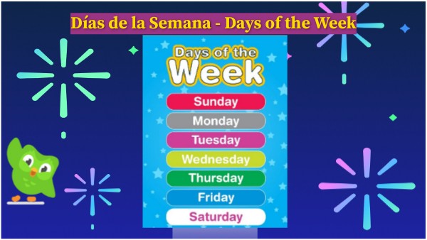 3ro 2do M Unit 3: Días de la semana - Days of the week | Genially