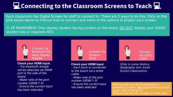 Connecting to the Class Screens | Genially