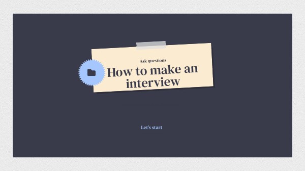 How to make an interview | Genially
