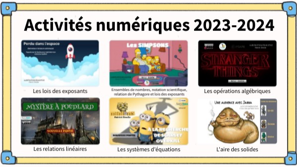 Activités numériques 2023-2024 | Genially