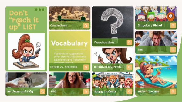 DON'T MESS IT UP LIST