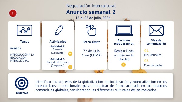 Intercultural Anuncio semanal 2 | Genially