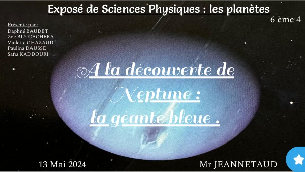 Exposé PHYSIQUE CHIMIE 2023 2024 | Genially