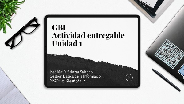 GBI Actividad Entregable Unidad 1 | Genially