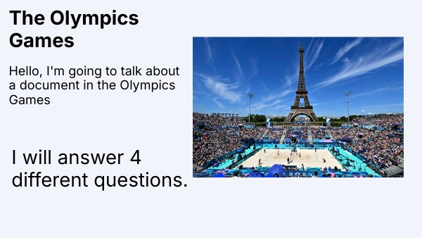 The Olympic Games 2024 | Genially