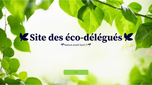 Site eco-délégué | Genially