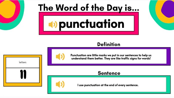 PK-WOD punctuation | Genially