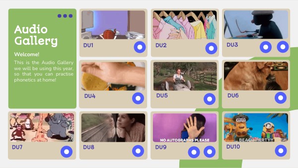 Audio Gallery | Genially