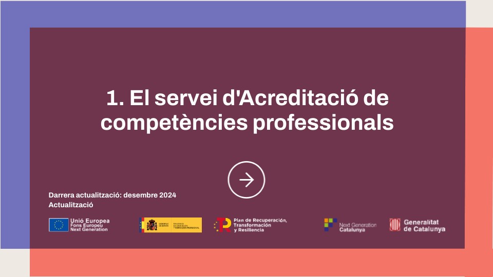 1. El servei d'Acreditació de competències professionals | Genially