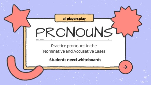 PRONOUN GROUP PRACTICE | Genially