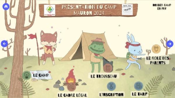 camp plume d'eau | Genially