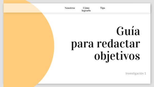 GUÍA OBJETIVOS | Genially